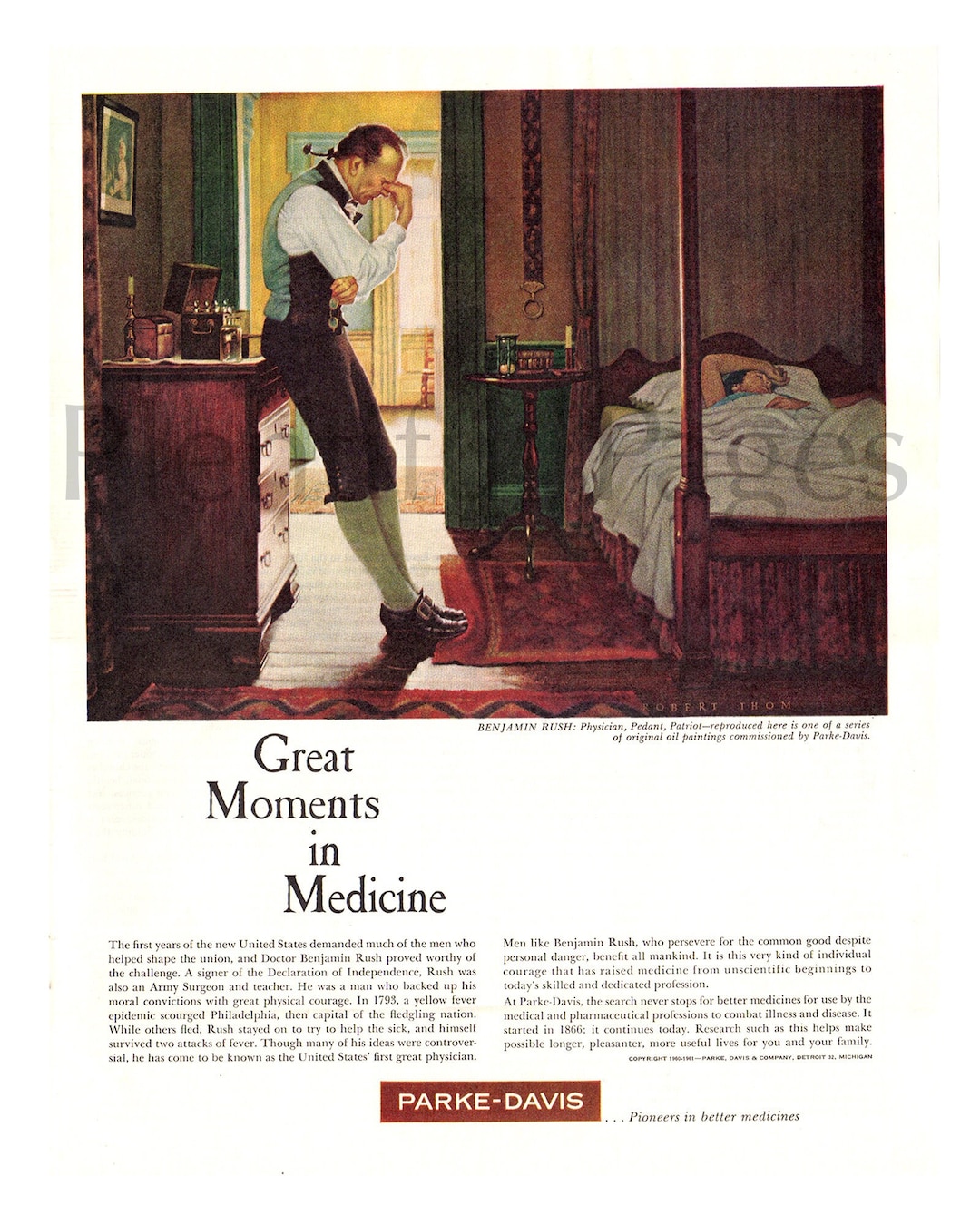 1961 Parke-davis Vintage Ad, Advertising Art, Medicines, Magazine Ad ...