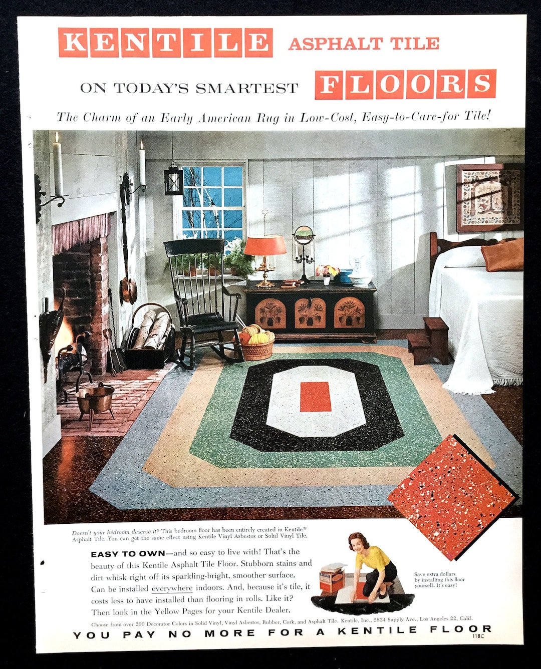 1960 Kentile Asphalt Floors Vintage Ad, Advertising Art, Magazine Ad ...