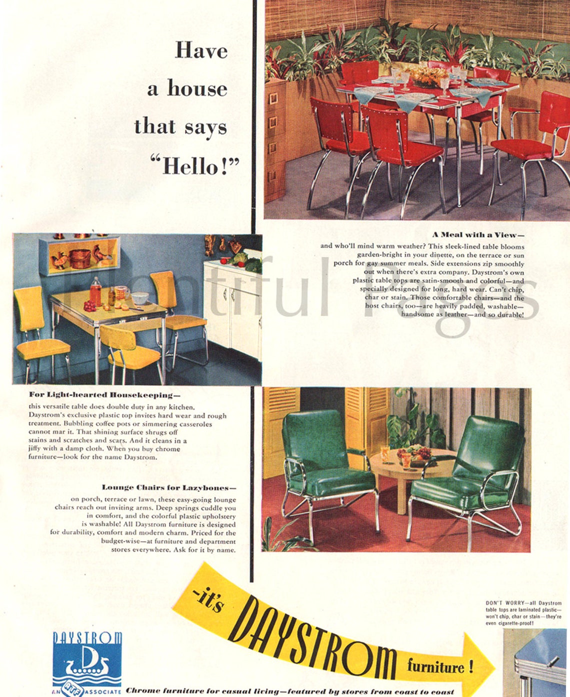 1948 Daystrom Furniture Vintage Ad 1940's Decor Retro - Etsy