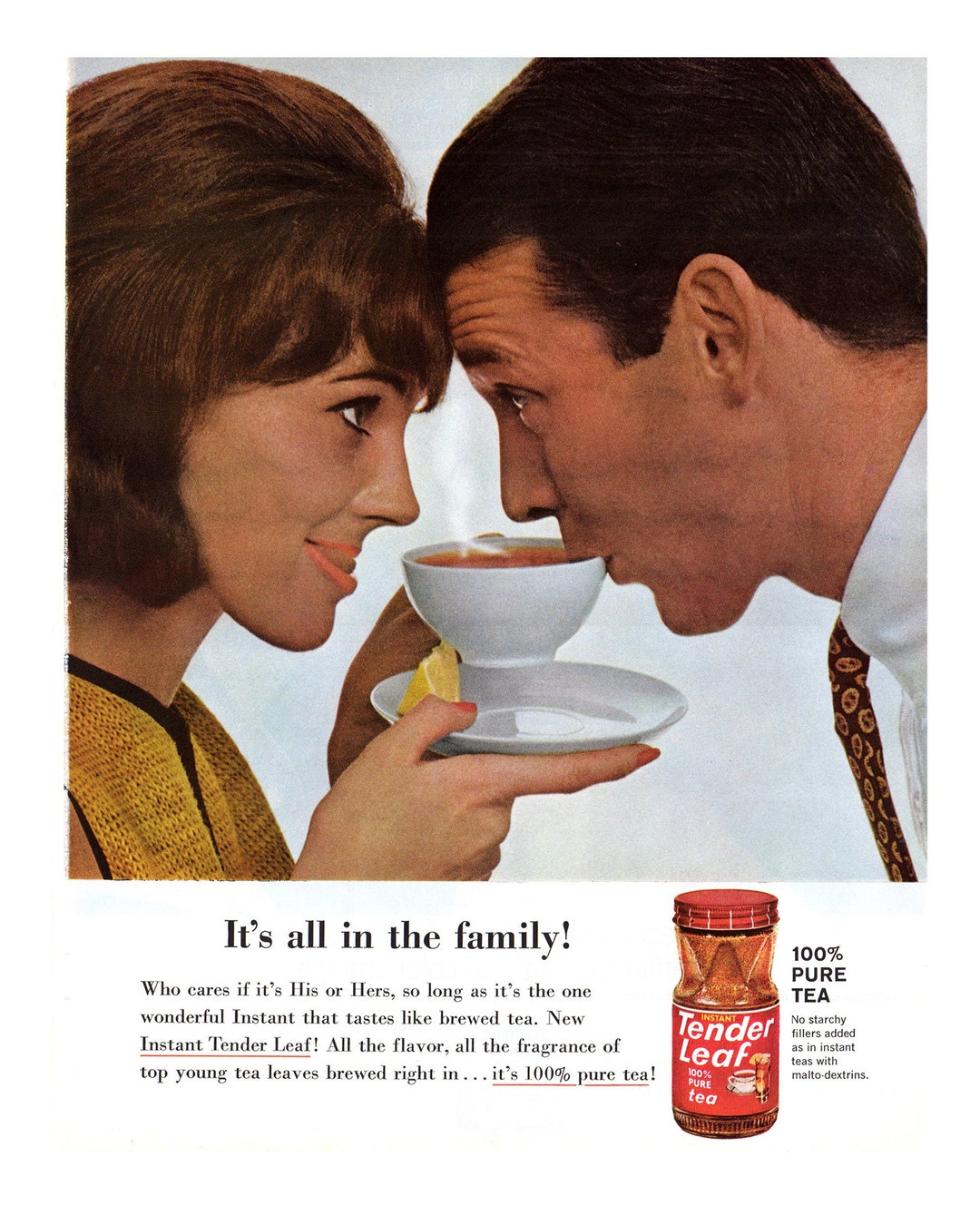 1963 Tender Leaf Tea Vintage Ad, Advertising Art, Magazine Ad ...