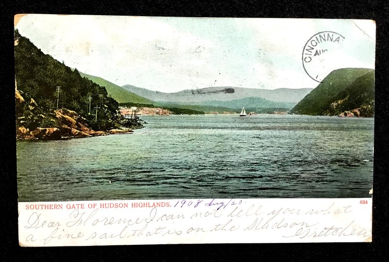 1908 Hudson Highlands New York Vintage Postcard - Etsy