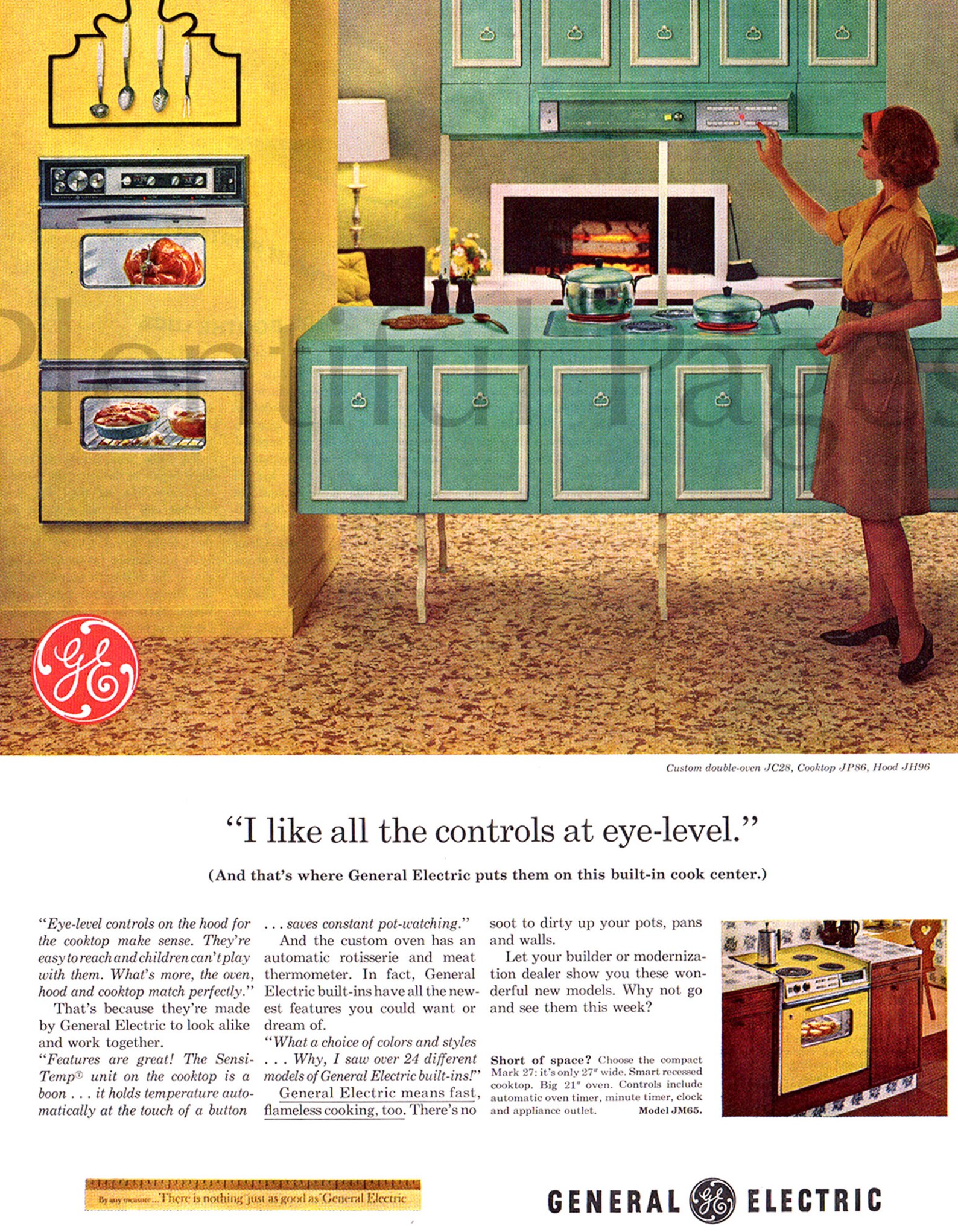 1963 General Electric Cook Center Vintage Ad Advertising Art | Etsy