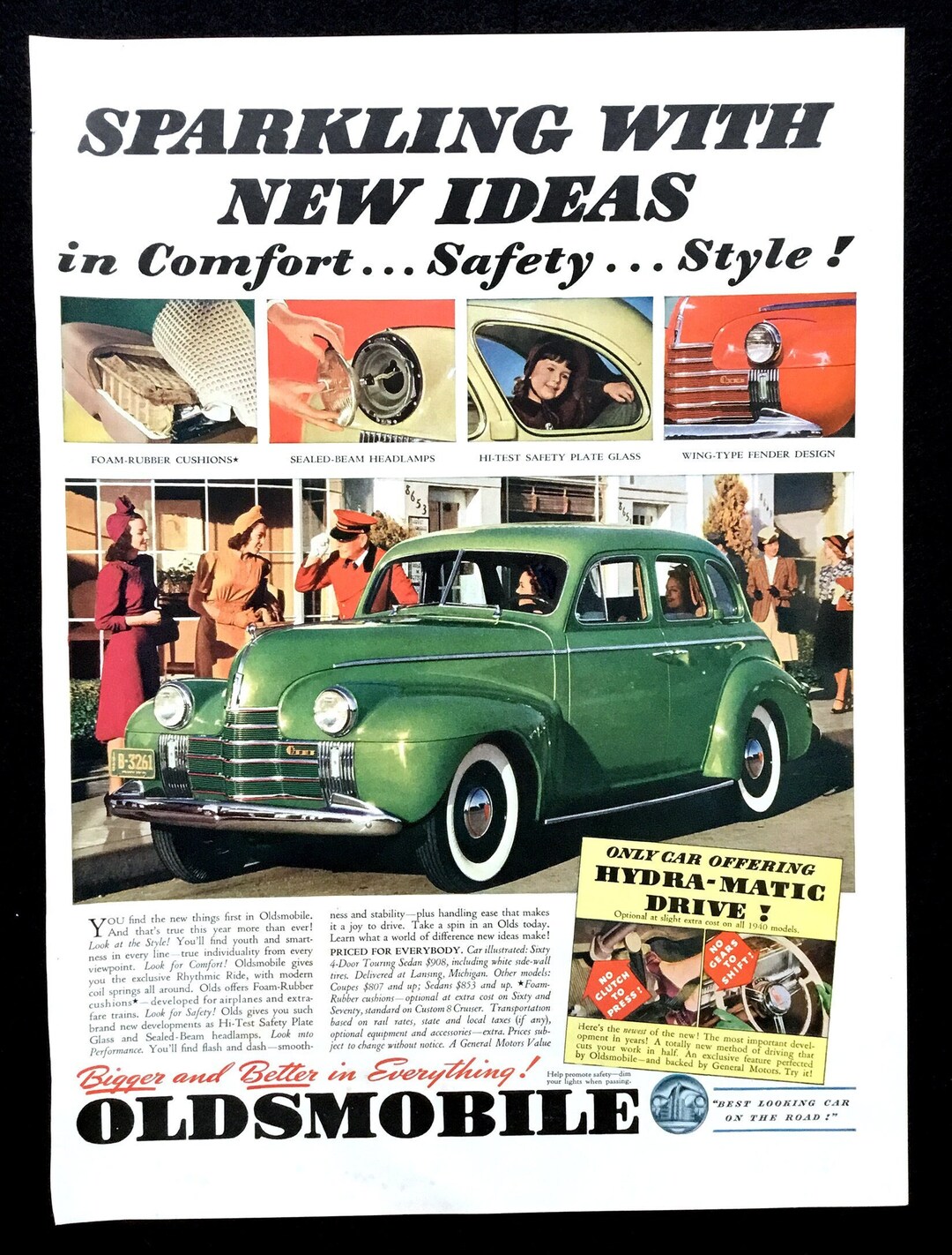 1940 Oldsmobile Vintage Ad, Advertising Art, Magazine Ad, Print Ad ...