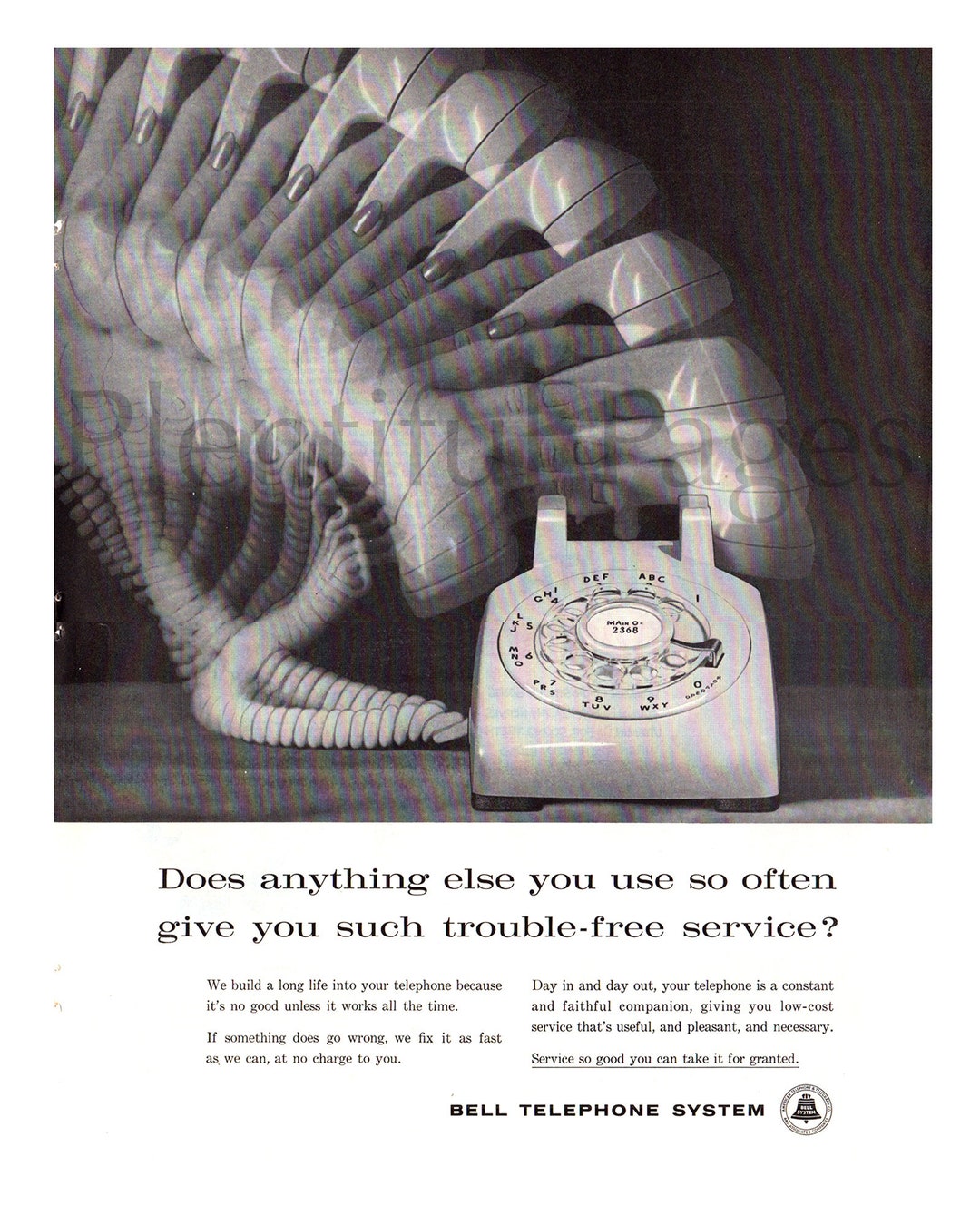 1950's Bell Telephone Ad, Ladies' Home Journal Magazine Print - Etsy