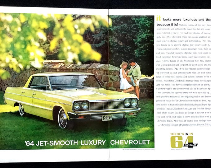 1964 Chevrolet Impala Vintage Ad, Advertising Art, Magazine Ad, Print ...