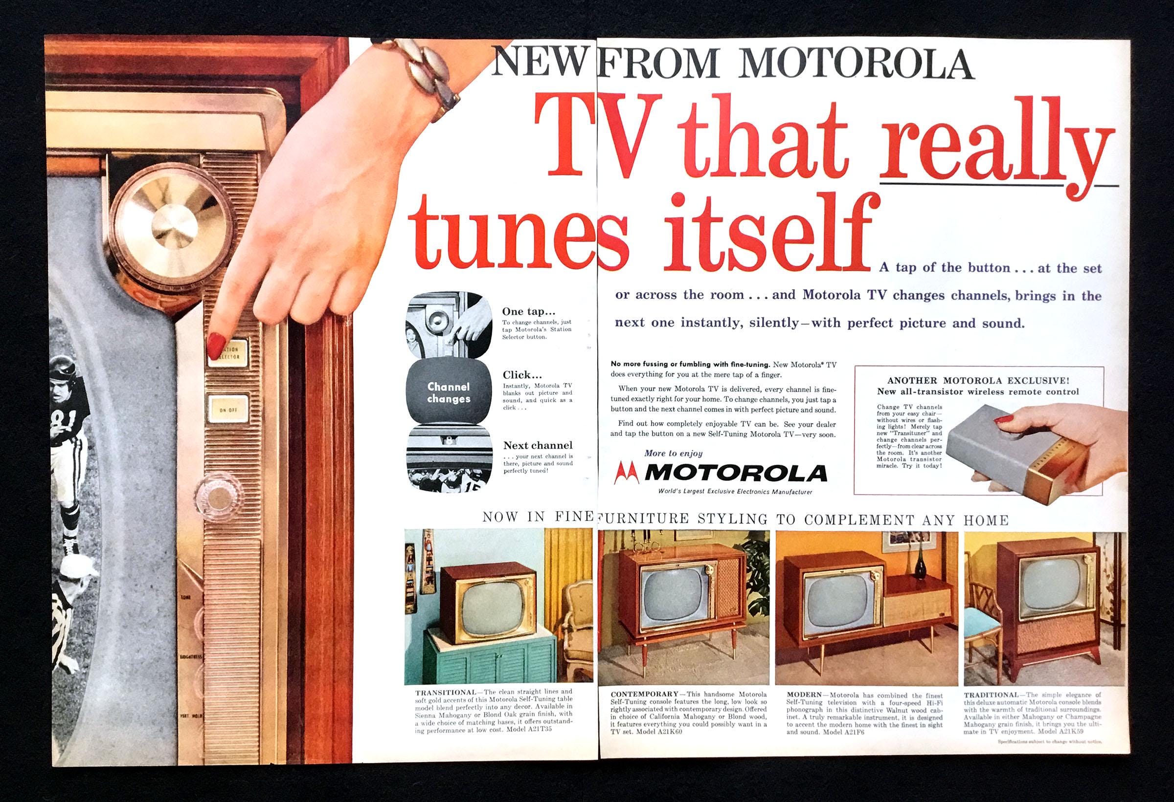 1956 Motorola TV Ad, Vintage Advertising Print - Etsy
