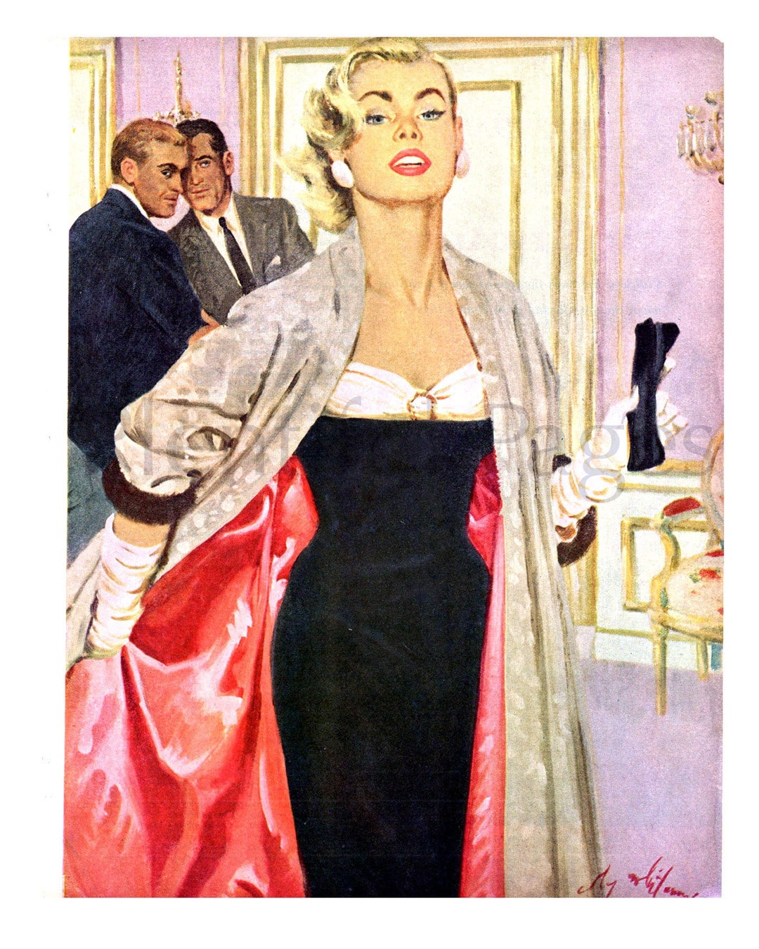 1955 Vintage Magazine Illustration, Story Art, Mccall's Magazine, 1950 ...