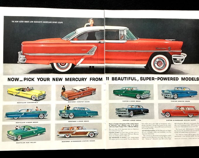 1955 Mercury Vintage Ad, Advertising Art, Magazine Ad, Print Ad ...