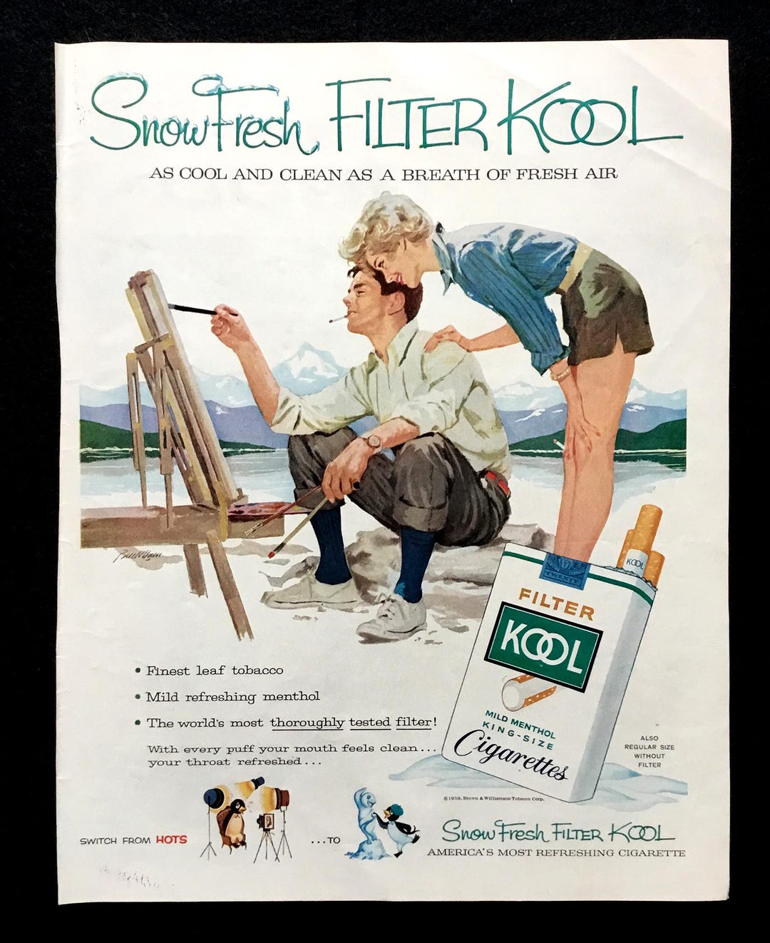 1959 Kool Cigarettes Ad, Vintage Magazine Print - Etsy