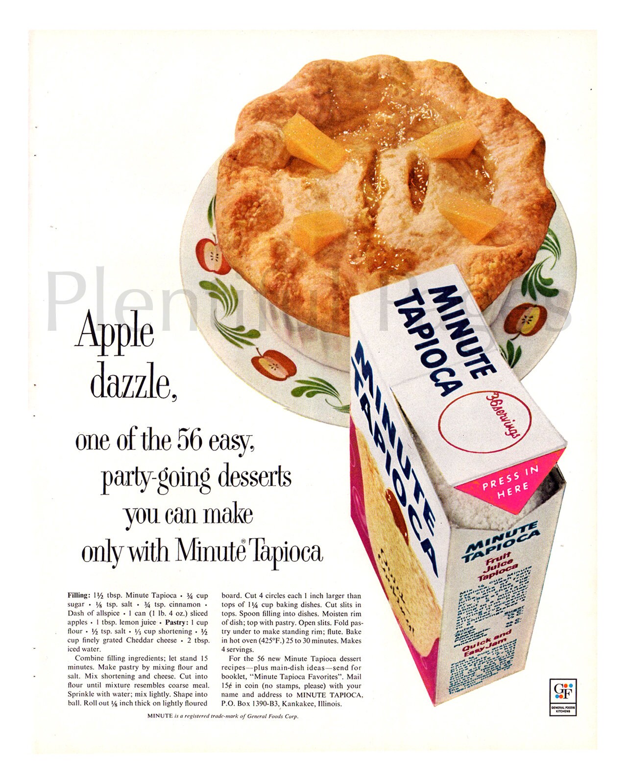 1963 Minute Tapioca Vintage Ads Set of Two Magazine Ad - Etsy