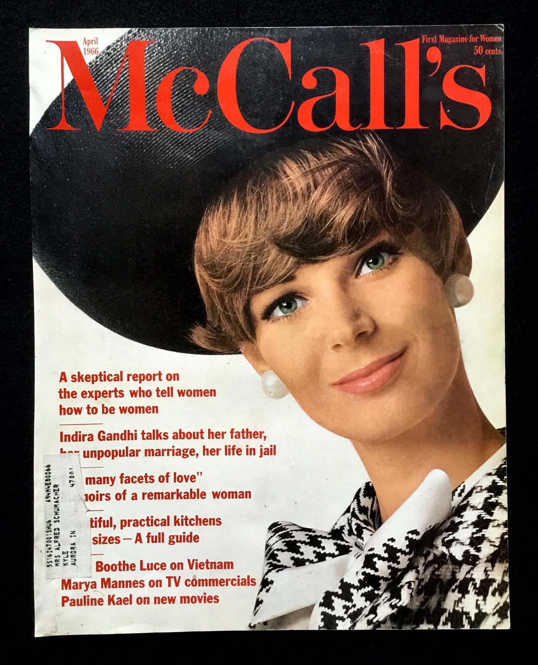 1966 Mccall's Magazine Cover, Vintage Fashion Advertising Art - Etsy
