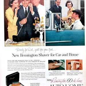 1956 Remington Shaver Vintage Ad, Advertising Art, Magazine Ad ...