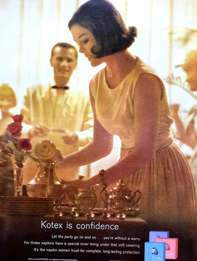 1962 Kotex Vintage Ad Advertising Art Magazine Ad - Etsy