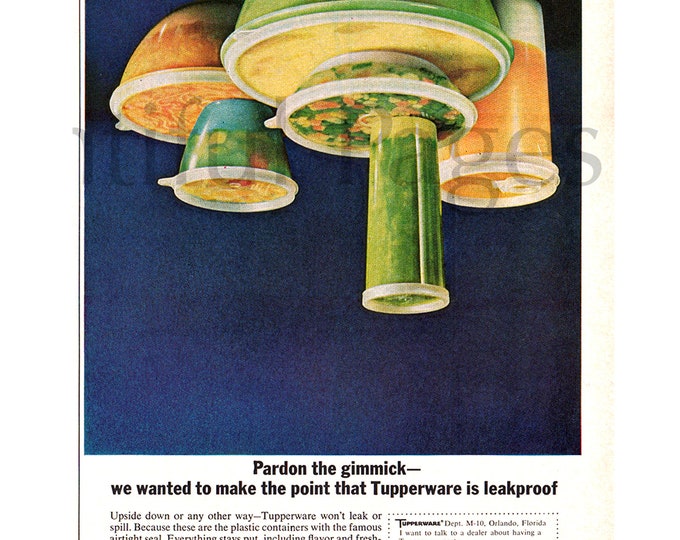 1965 Tupperware Vintage Ad Advertising Art Food Storage | Etsy