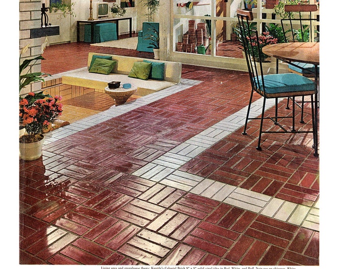 1966 Kentile Vinyl Floors Vintage Ad, Advertising Art, 1960's Decor ...
