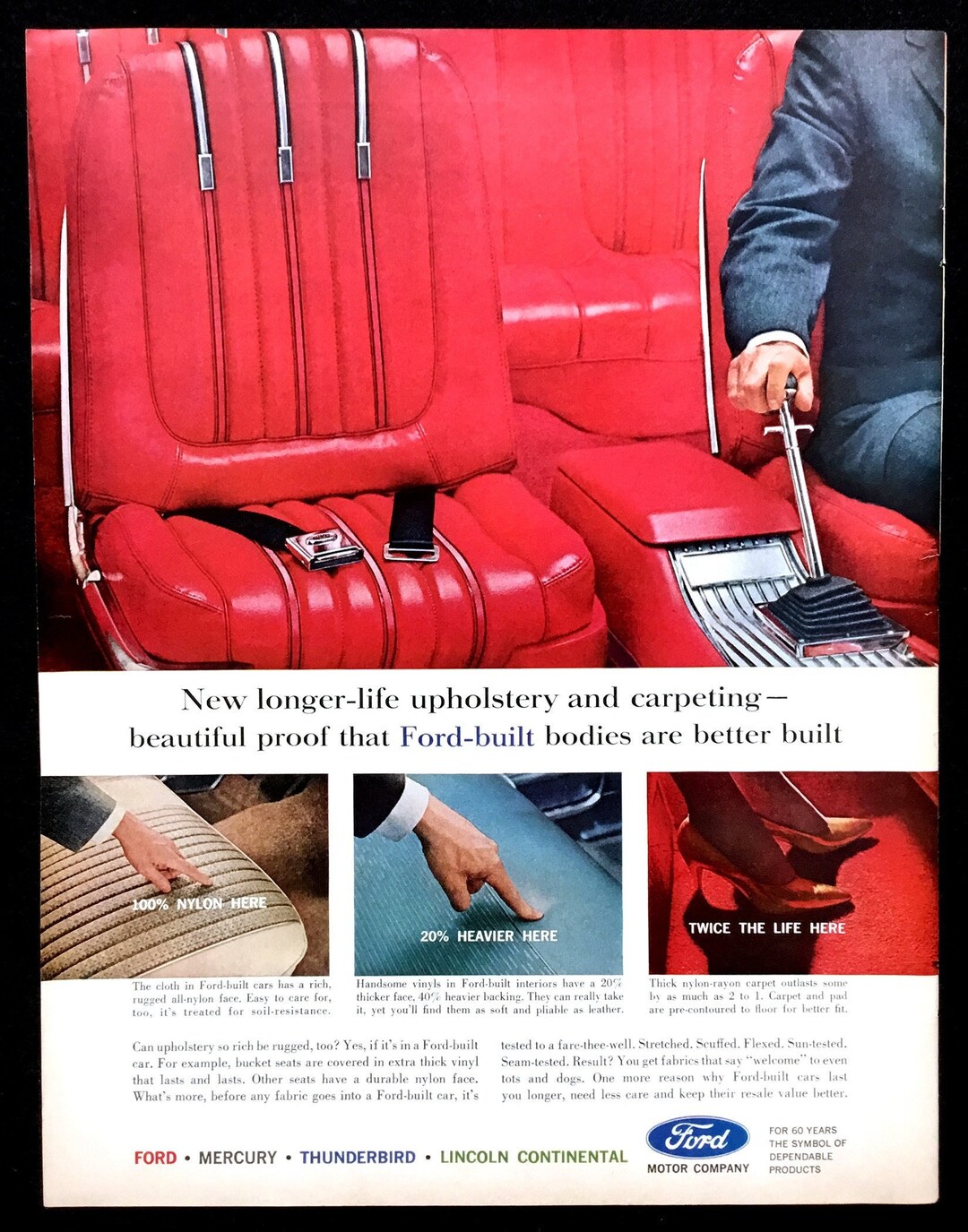 1963 Ford Car Ad, Vintage Magazine Print - Etsy