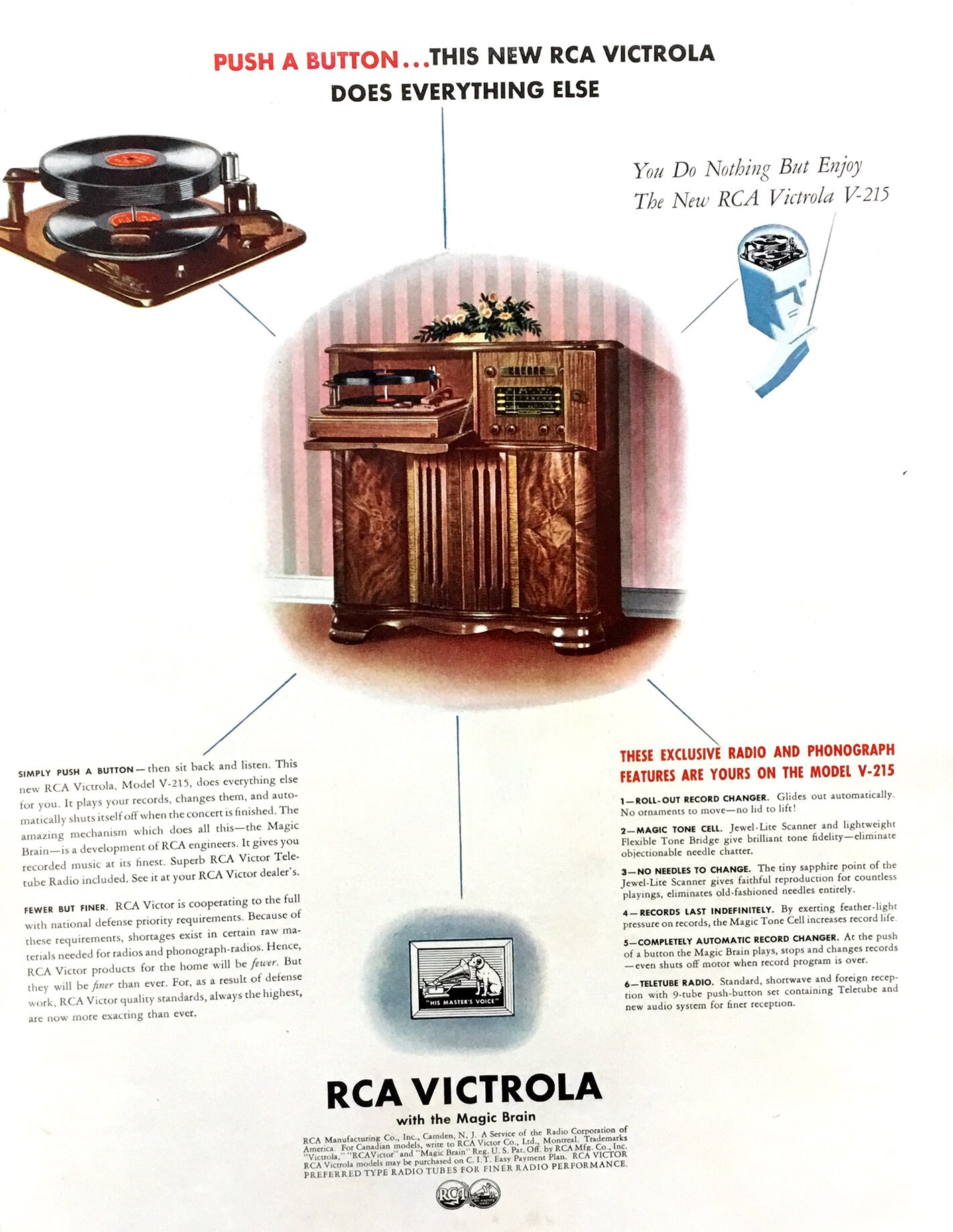 1942 RCA Victrola Vintage Ad, Advertising Art, Magazine Ad, Print Ad ...