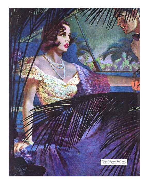 1950's Vintage Magazine Illustration Magazine Art Story - Etsy