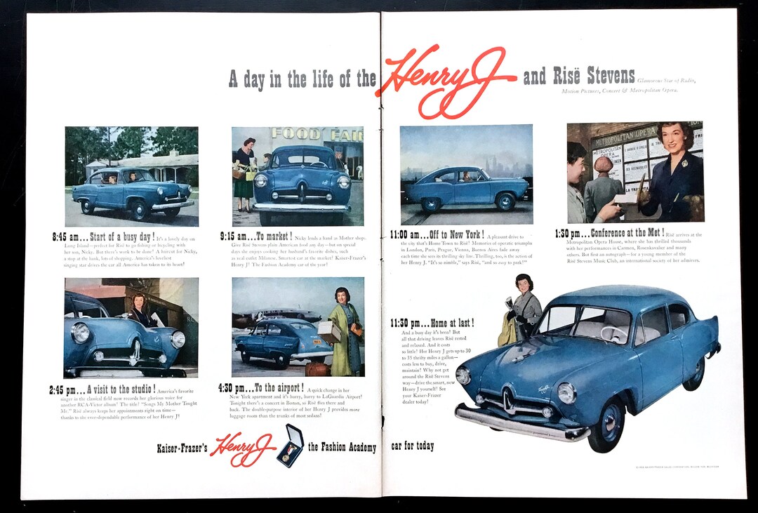1951 Kaiser-frazer Henry J Vintage Ad, Advertising Art, Magazine Ad ...