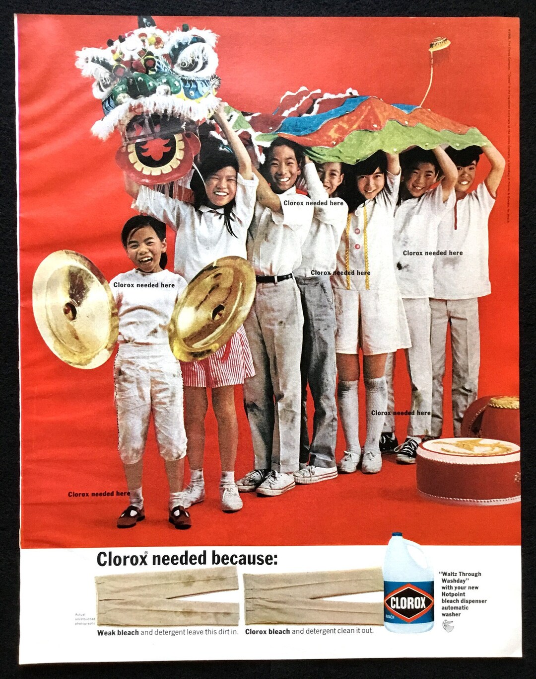 1968 Clorox Bleach Vintage Ad, Advertising Art, 1960's Laundry ...