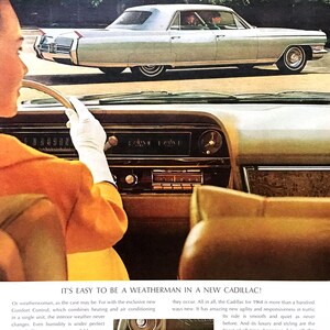 1964 Cadillac Vintage Ad, Advertising Art, Magazine Ad, Print Ad, Retro ...