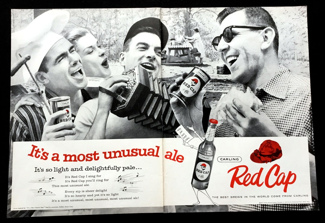 1957 Carling Red Cap Ale Vintage Ad, Advertising Art, Magazine Ad, Beer ...