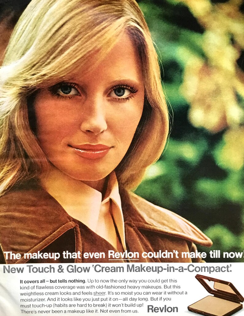 1972 Revlon Ad, Vintage Makeup Advertising Art - Etsy