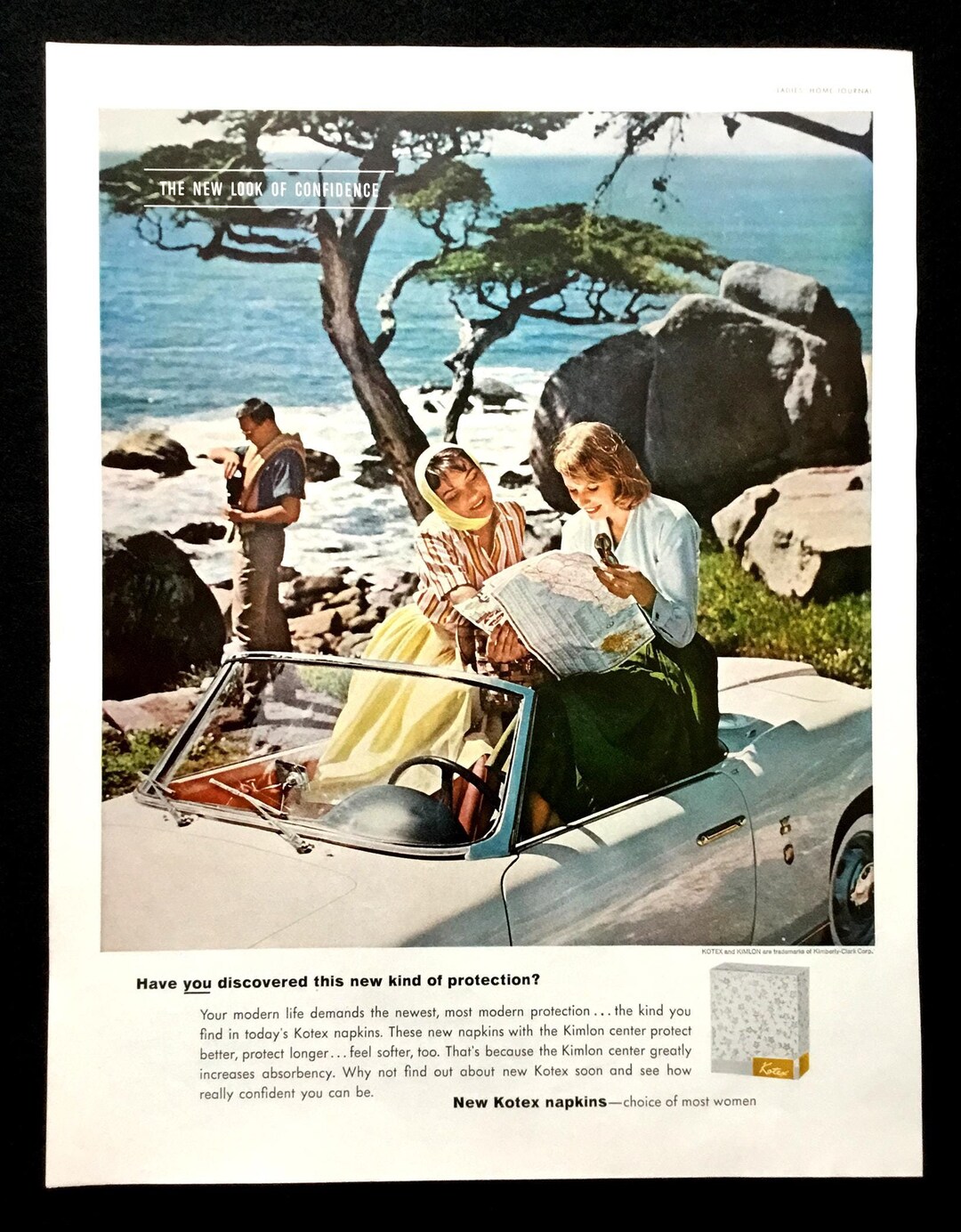 1959 Kotex Vintage Ad, Advertising Art, Magazine Ad, Print Ad, 1950's ...