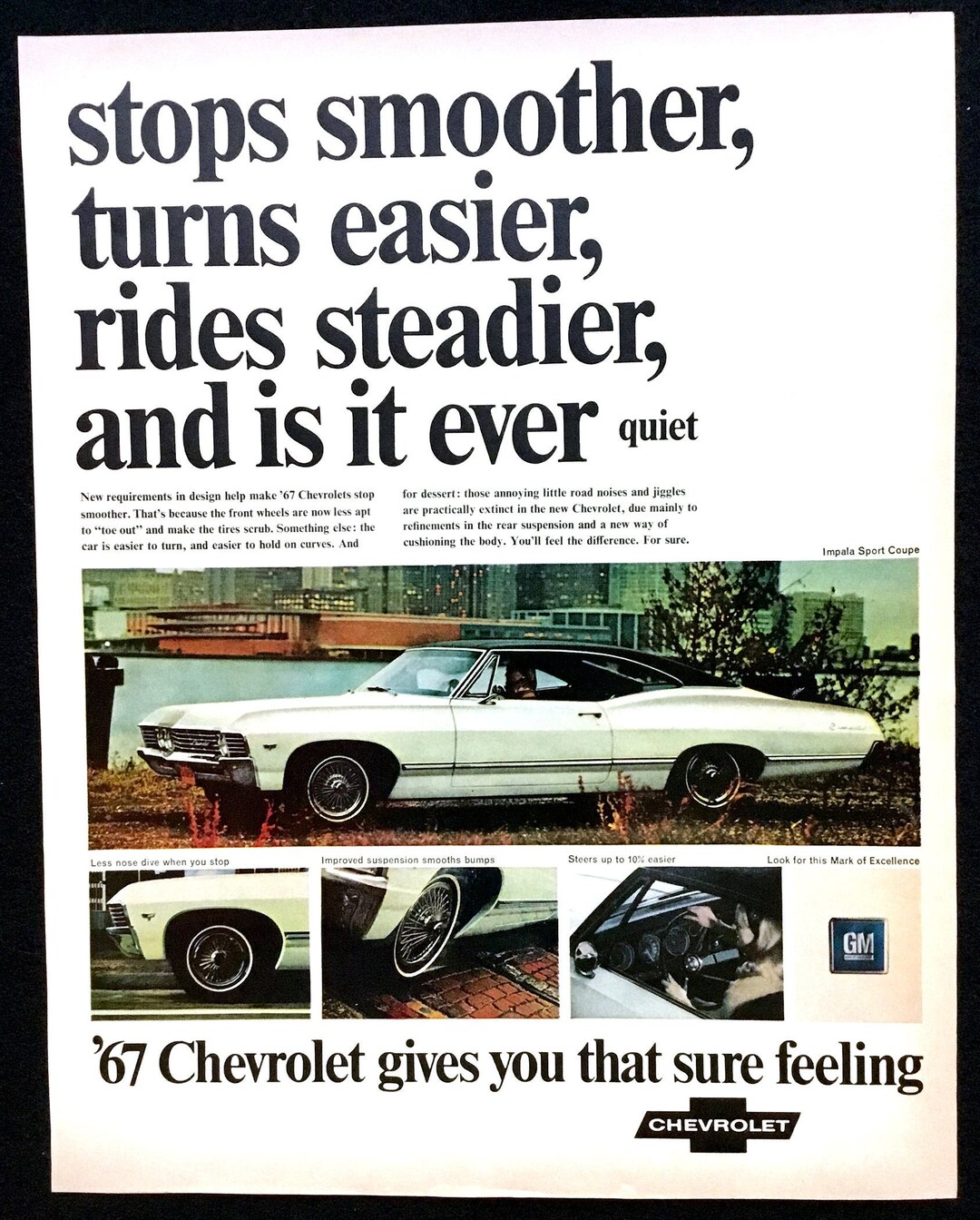 1967 Chevrolet Impala Ad, Vintage Magazine Print - Etsy