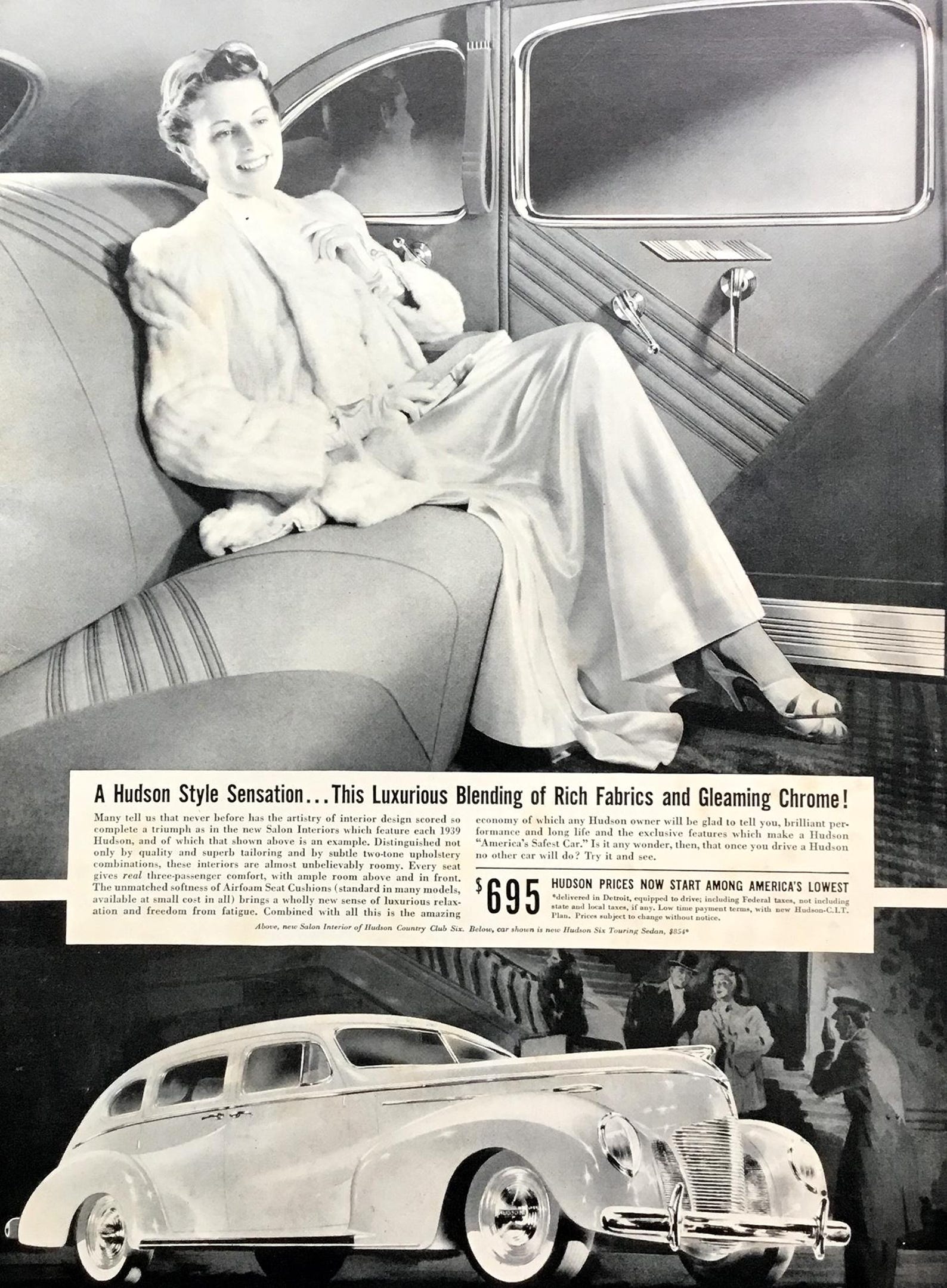 1939 Hudson Vintage Ad, Advertising Art, Retro Car Ad, Print Ad ...
