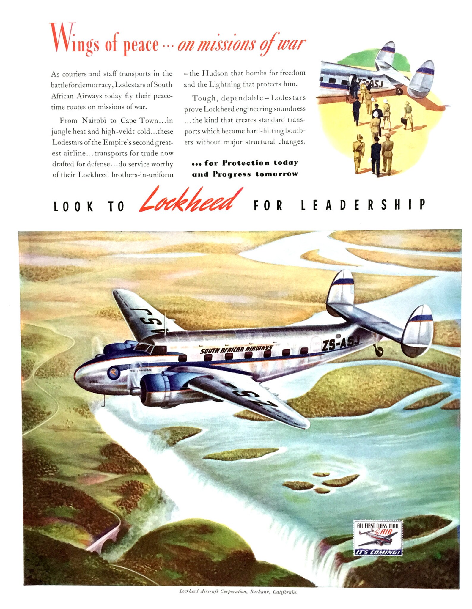 1941 Lockheed Aircraft Vintage Ad Advertising Art Magazine - Etsy
