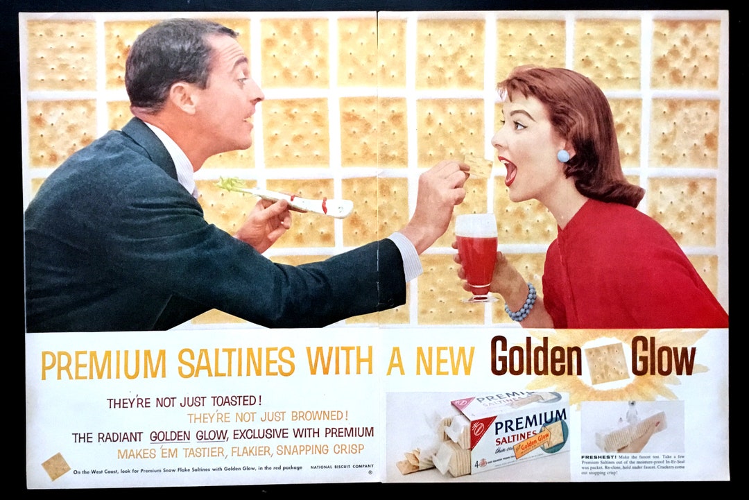 1956 Nabisco Premium Saltines Crackers Vintage Ad, Advertising Art ...