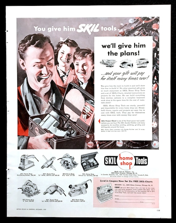 1951 Skil Tools Vintage Ad Advertising Art Magazine Ad - Etsy