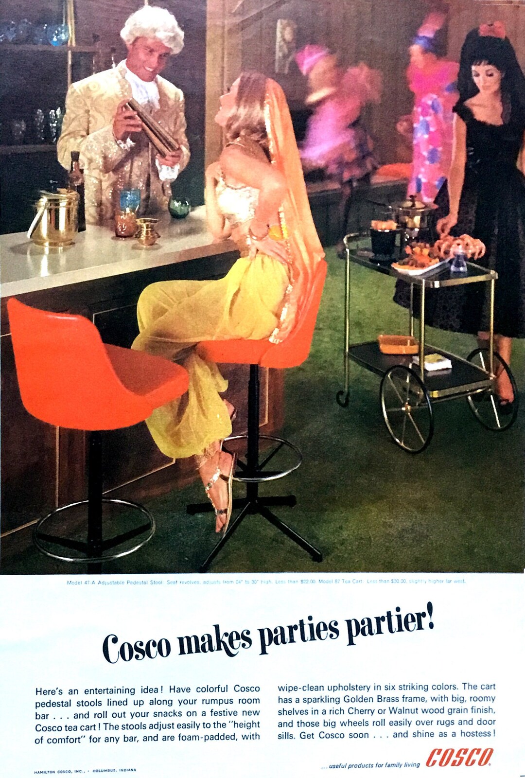 1960's Cosco Vintage Ad, Advertisement, Stools, Advertising Art, Print ...