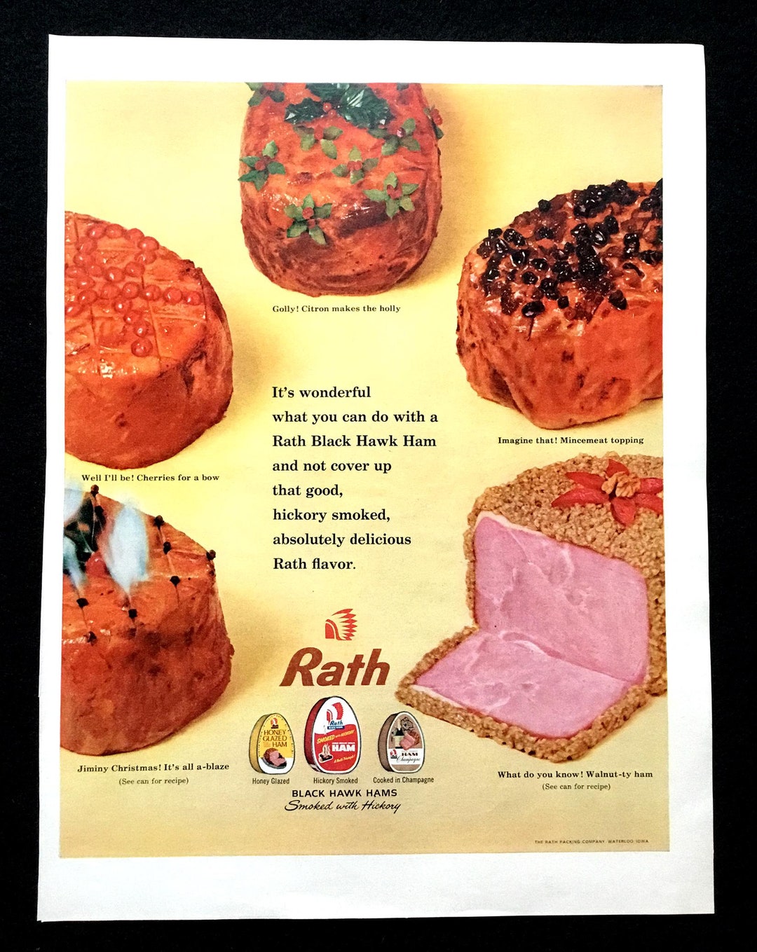 1963 Rath Ham Vintage Ad, Advertising Art, Magazine Ad, Print Ad ...