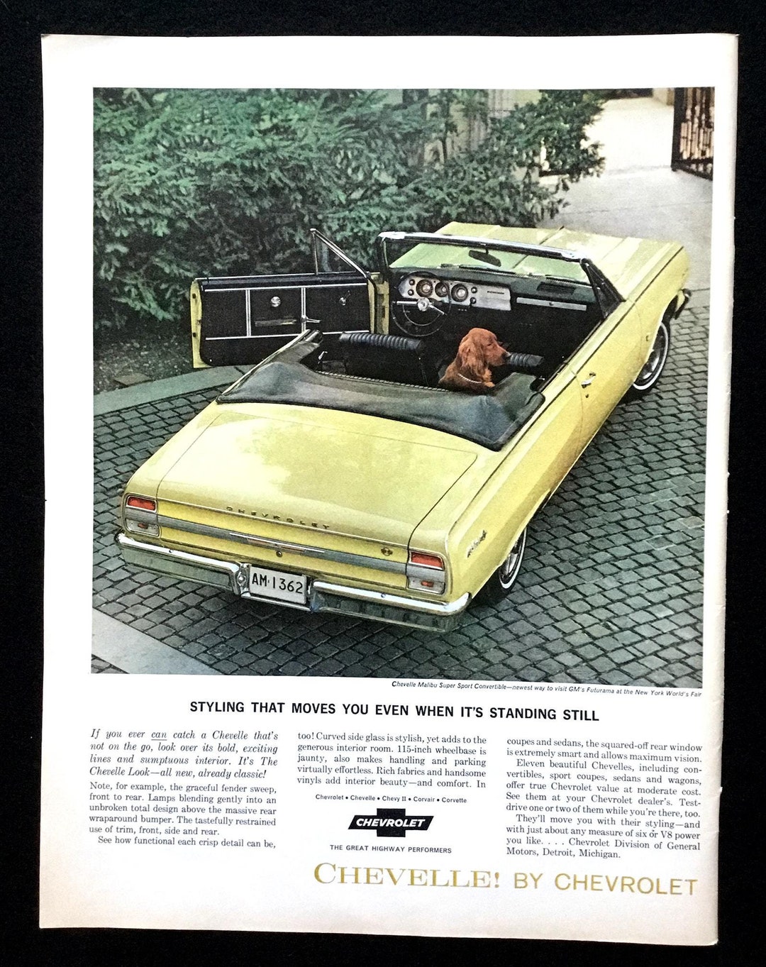 1964 Chevelle Vintage Ad, Advertising Art, Magazine Ad, Chevrolet ...