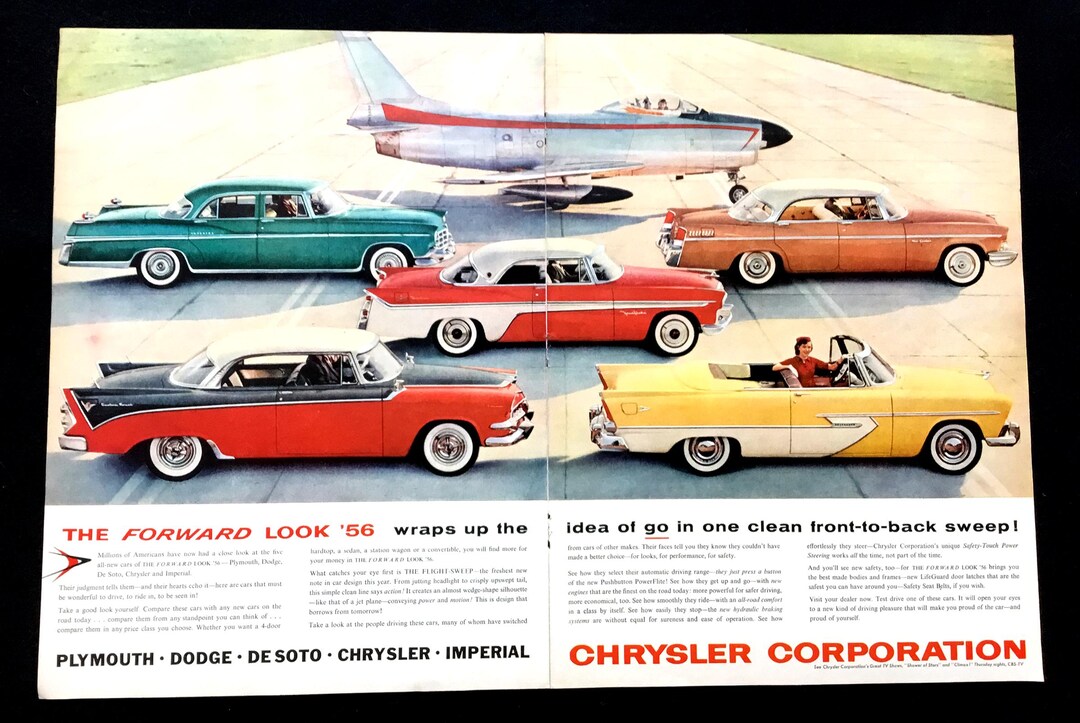 1956 Chrysler Corporation Vintage Ad, Advertising Art, Magazine Ad ...