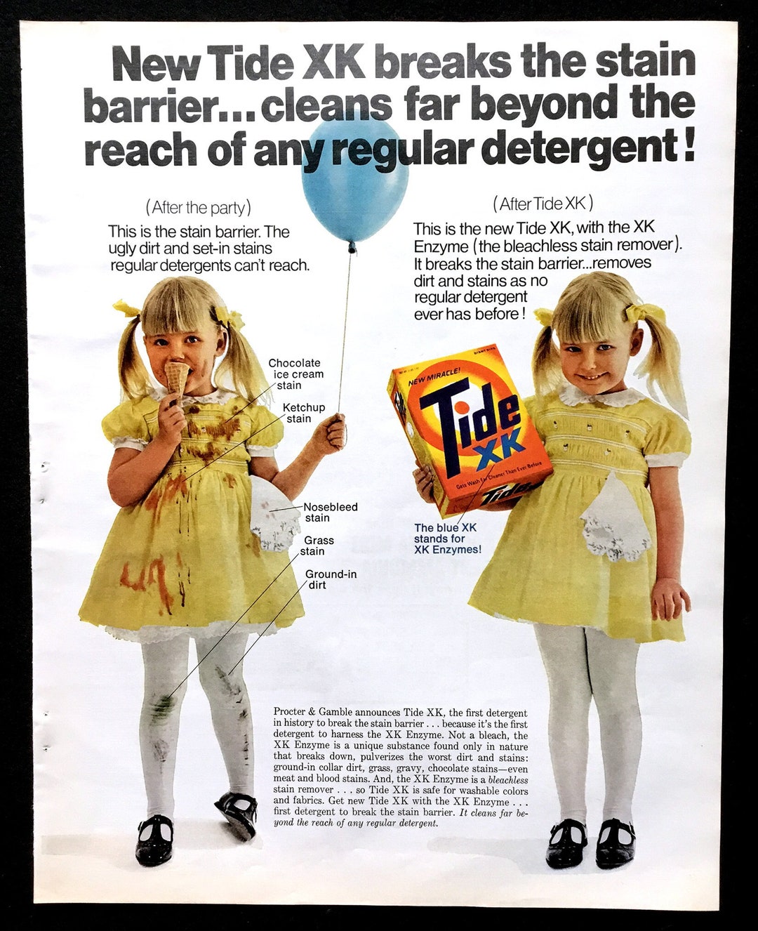 1968 Tide Detergent Vintage Ad, Advertising Art, 1960's Laundry ...
