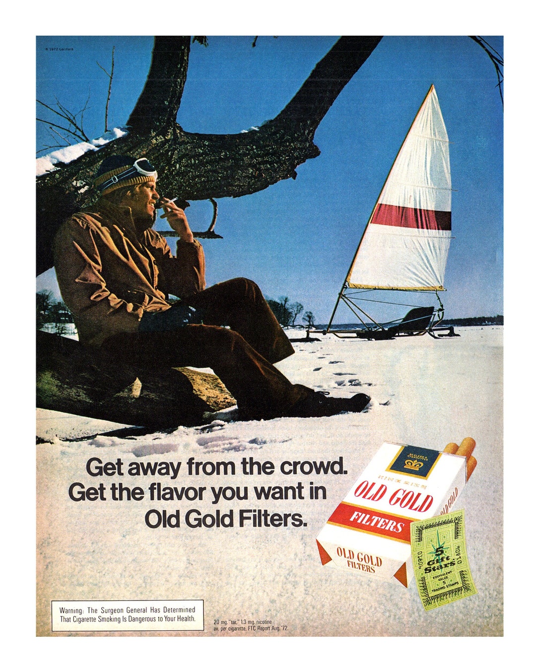 1972 Old Gold Filters Cigarettes Vintage Ad, Advertising Art, Magazine ...