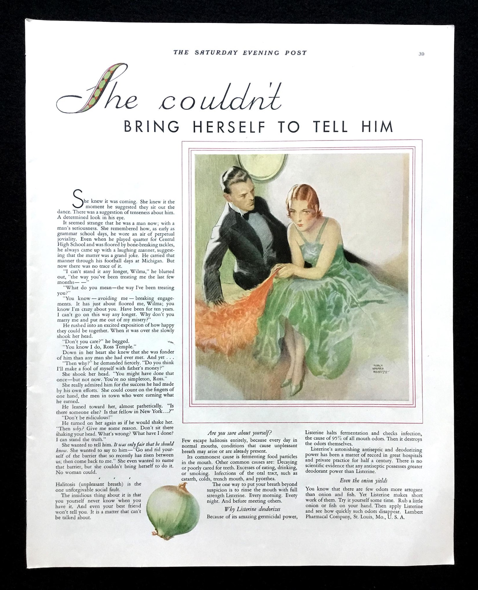 1931 Listerine Antiseptic Vintage Ad, Advertising Art, Magazine Ad ...