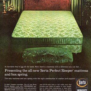 1960's Serta Perfect Sleeper Mattress Vintage Ad, Advertising Art ...