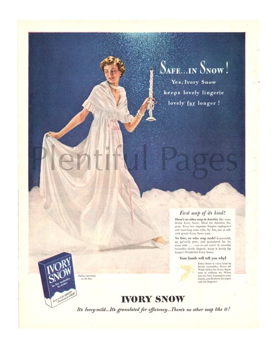 1950's Ivory Snow Detergent Vintage Ad 1950's | Etsy