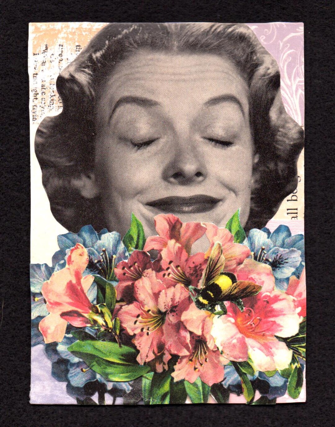 Original Collage Art, "sweet Smell", Handmade, Unframed Paper Collage ...