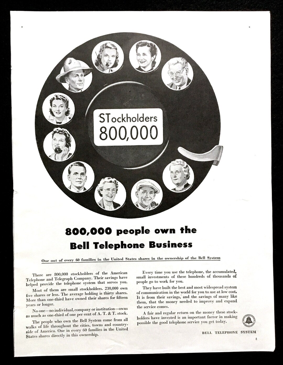 1949 Bell Telephone System Vintage Ad, Advertising Art, Magazine Ad ...