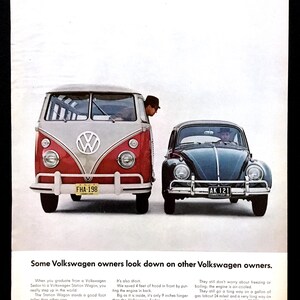 1963 Volkswagen Vintage Ad, Advertising Art, Magazine Ad, VW Station ...