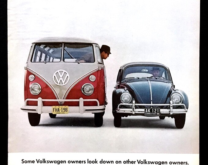 1963 Volkswagen Vintage Ad, Advertising Art, Magazine Ad, VW Station ...