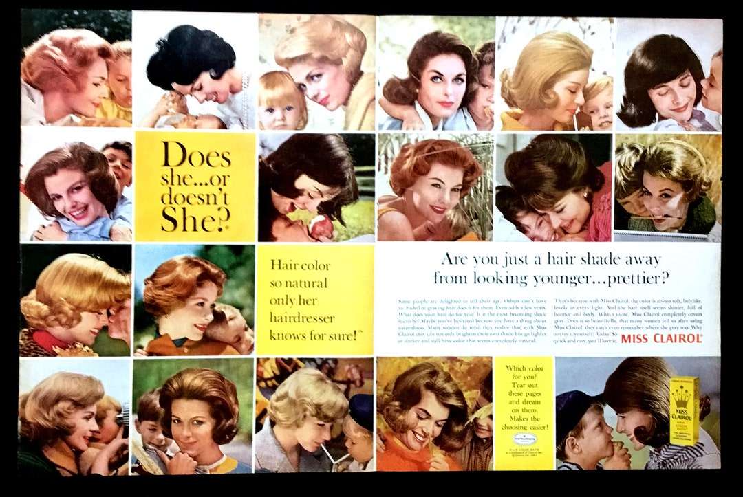 1963 Miss Clairol Hair Color Vintage Ad, Advertising Art, Magazine Ad ...