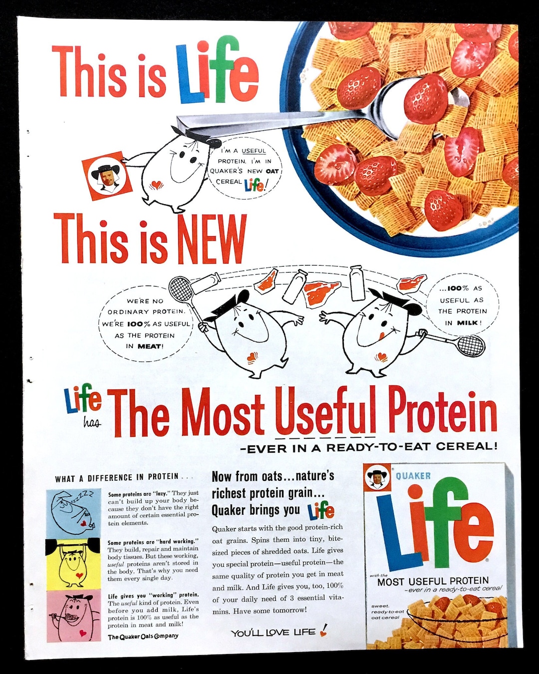 1960's Life Cereal Vintage Ad, Magazine Ad, Advertising Art, Breakfast ...