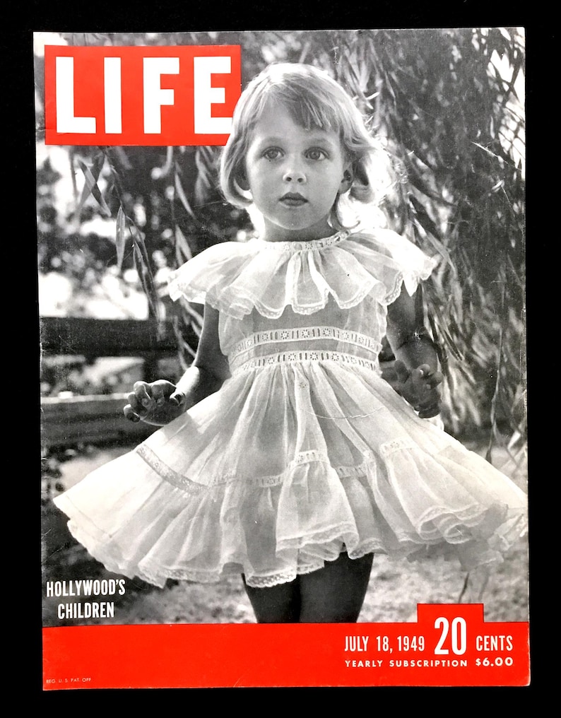 1949 Vintage Life Magazine Cover, Hollywood's Children, July 18th - Etsy