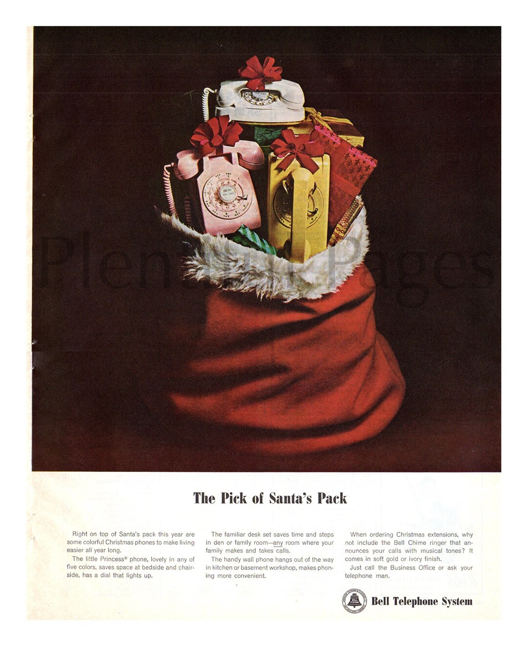 1963 Bell Telephone System Vintage Ad, Advertising Art, Retro Phones ...